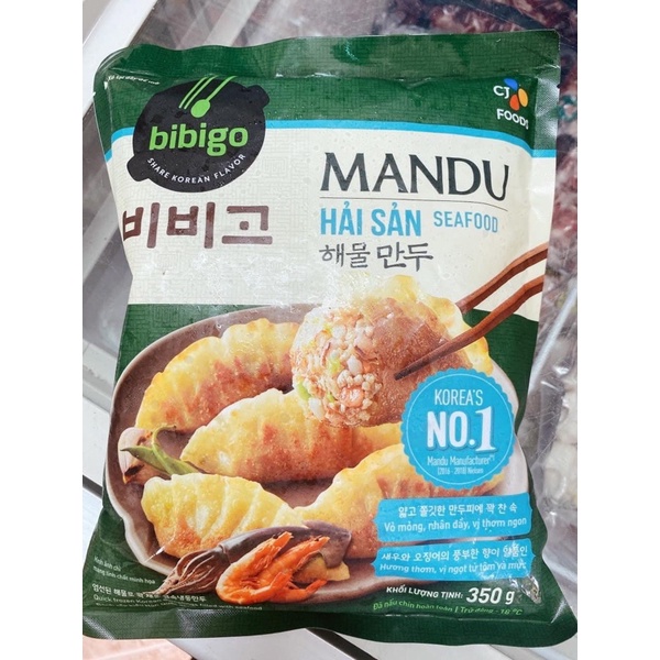 Bánh xếp Mandu Bibigo CJ Hàn Quốc 350g ( hải sản/thịt/thịt và bắp ) - Giao Hàng Hà Nội | Shopee ...
