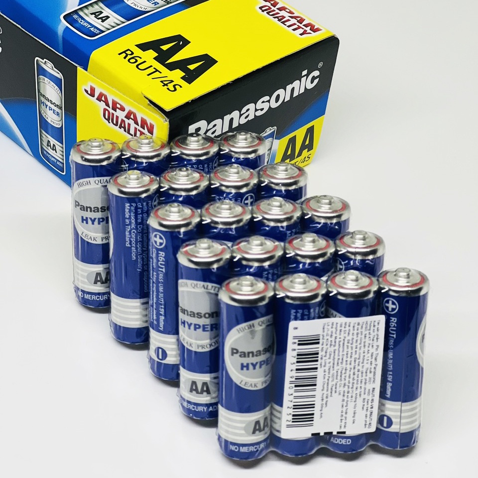 Hộp 60 Viên Pin AA Panasonic Tiểu Xanh 1,5V R6UT/4S Chính Hãng | Shopee ...