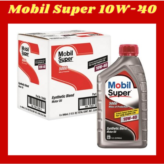 Nhớt Mobil Super 5000 SAE 10W40 946ml | Shopee Việt Nam