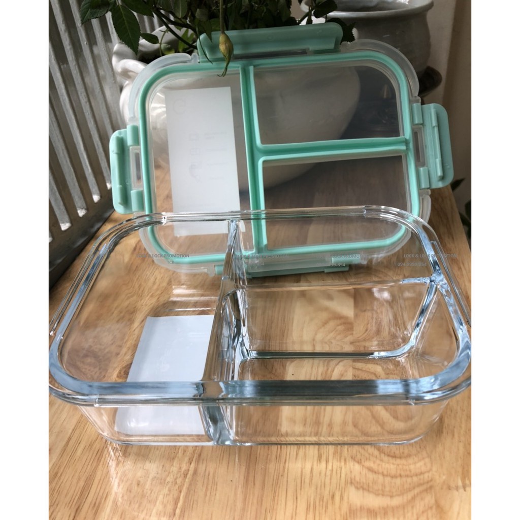 Hộp thủy tinh chia 2 ngăn, 3 ngăn chịu nhiệt Lock&Lock LLG456 LLG457 ...
