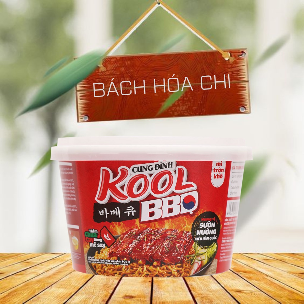 Thùng 12 tô Mì trộn Cung Đình Kool vị sườn nướng tô 105g | Shopee Việt Nam