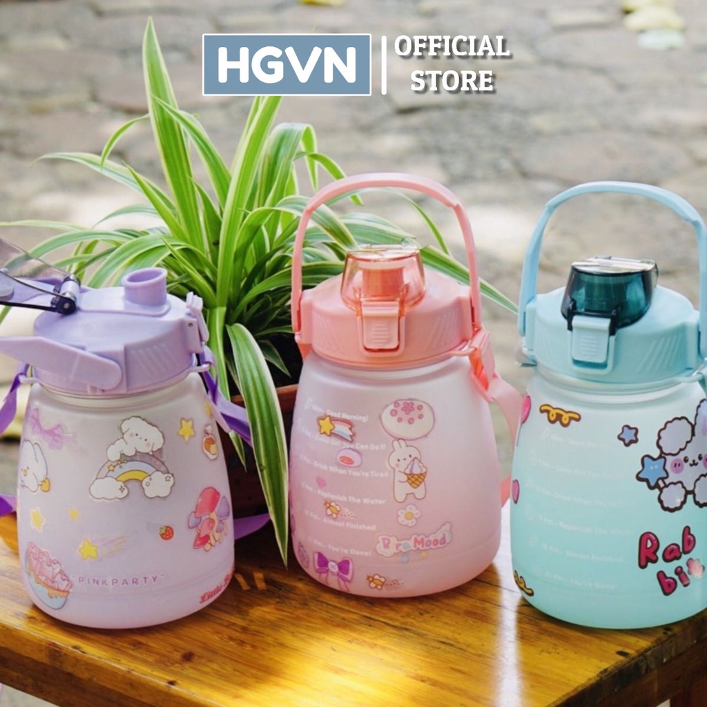 Bình Nước HGVN 1.3L Tiện Lợi Có Vạch Chia Tặng Kèm Stick #274 | Shopee ...