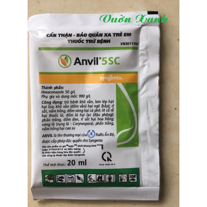 Anvil 5SC 20ml- - Thuốc đặc trị phấn trắng, rỉ sắt trên hoa hồng ...