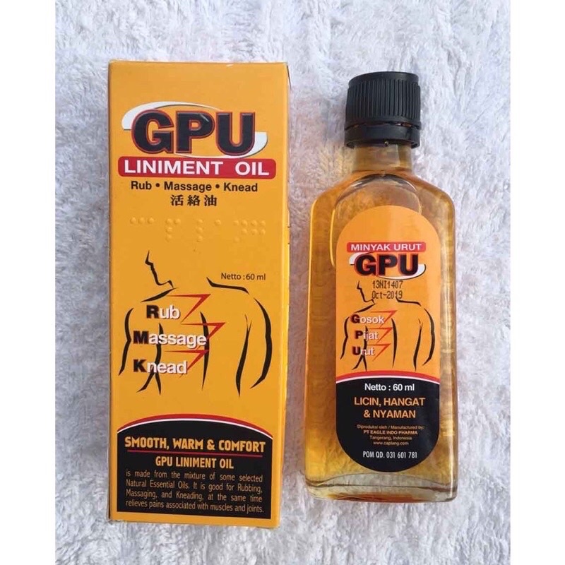 [Chính Hãng] Dầu Gừng Xoa Bóp Giảm Đau Nhức GPU Liniment Oil 60ml Nhập ...