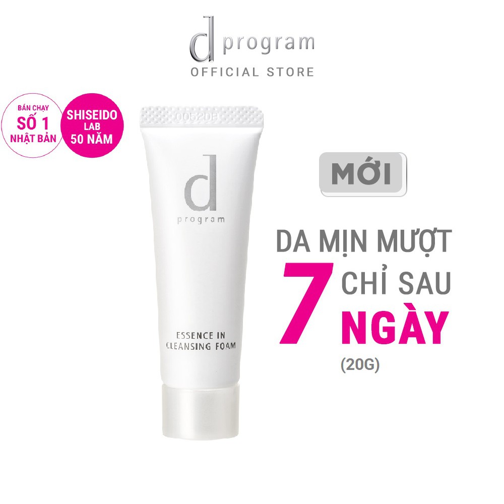 [HB GIFT] Sữa rửa mặt tạo bọt dưỡng da dprogram Essence In Cleansing Foam 20g | Shopee Việt Nam