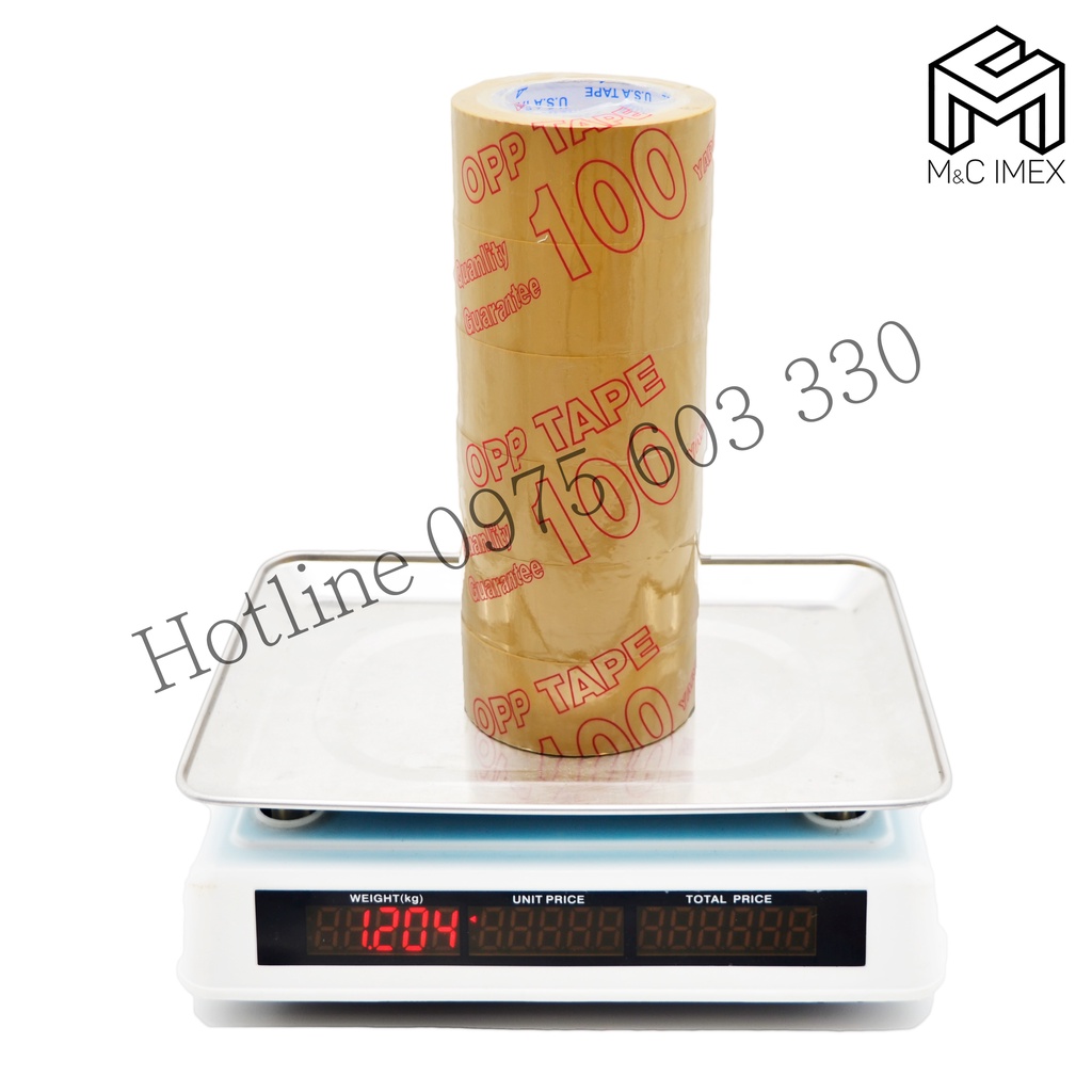 BĂNG KEO - BĂNG DÍNH 100 YARD, NẶNG 1.2KG 1 CÂY, GỒM 6 CUỘN-DÁN THÙNG-DÁN HÀNG CHẤT LƯỢNG ...