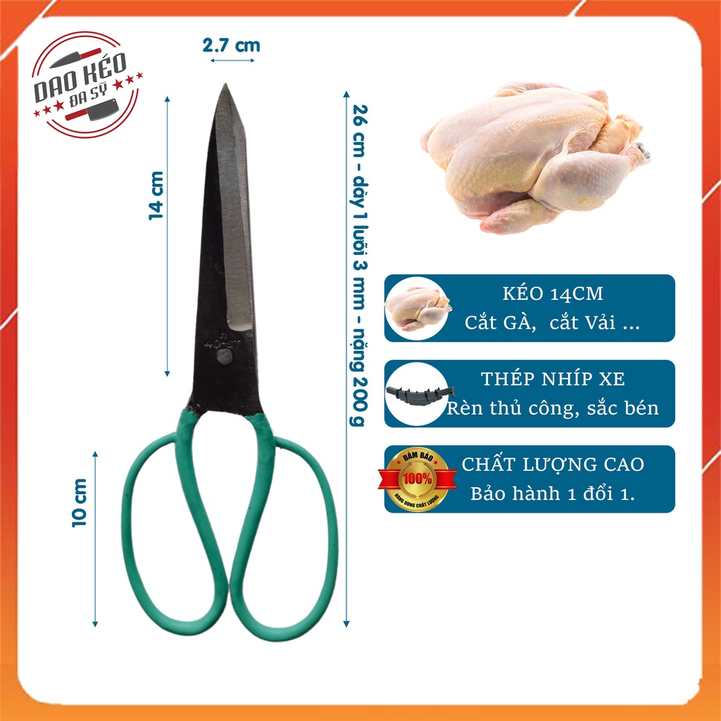 Kéo 14 Cm Loại Tốt, Kéo Rèn Đa Sỹ Rèn Từ Thép Nhíp Xe Siêu Bền - K29 ...