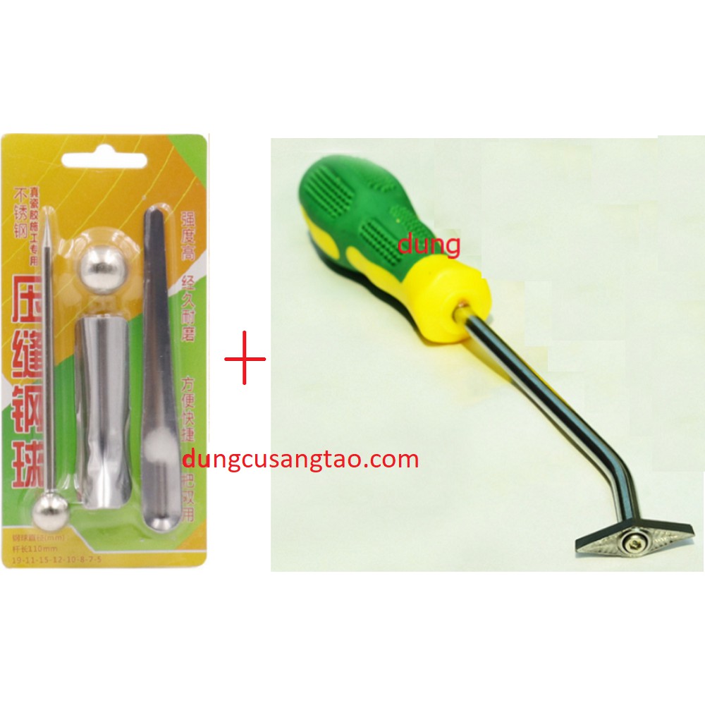 Bộ dụng cụ cạo ron gạch / cạo kẻ gạch +chà ron gạch, trét keo kẻ gạch ...