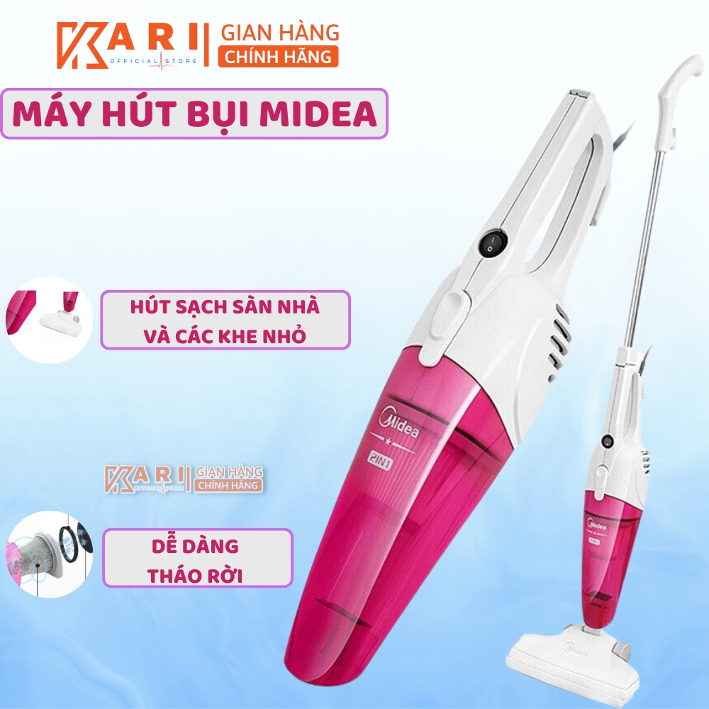 Máy Hút Bụi Cầm Tay MIDEA Lực Hút 12000Pa Với 3 Đầu Hút Công Suất 650W Hút Sạch Sàn Nhà Giường ...