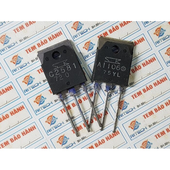 [Combo 2 cặp] Transistor 2SA1106(A1106-PNP) và 2SC2581(C2581-NPN) 10A ...