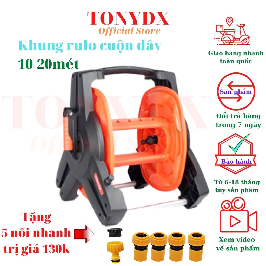 Khung rulo cuộn ống nước tưới cây phi 12 đến 27, đường kính dây từ 8mm ...