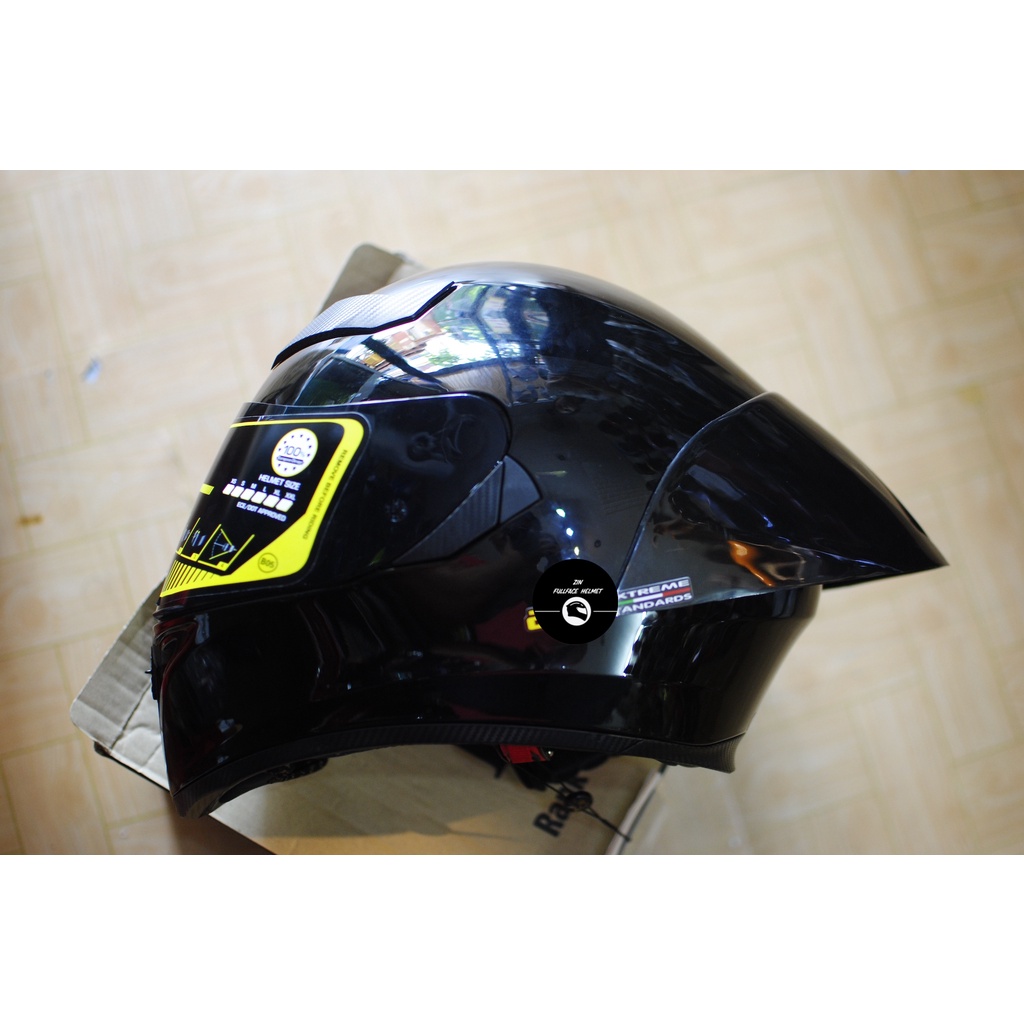 Mũ bảo hiểm Fullface Royal M138 Shark Monster xanh gp+đuôi shark ...