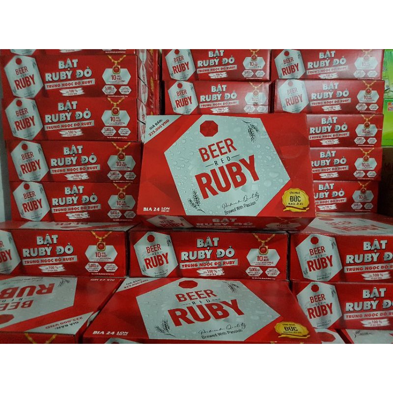 BIA RED RUBY ĐỎ THÙNG 24 LON 330ml | Shopee Việt Nam