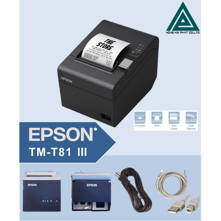 [CHÍNH HÃNG] Máy in hóa đơn Epson TM-T81III - cổng LAN ( USB+RS232 ) | Shopee Việt Nam