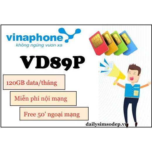 SIM 4G VINAPHONE D159V siêu khủng 180gb/tháng gọi nội mạng miễn phí ...