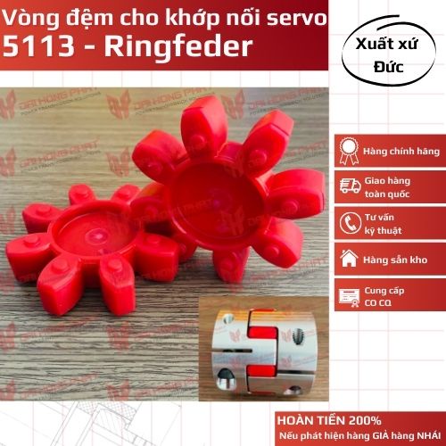 Vòng đệm đặc ruột, vòng đệm 8 cánh cho Khớp nối động cơ servo Ringfeder GWE 5113. HÌNH THẬT, SẴN ...