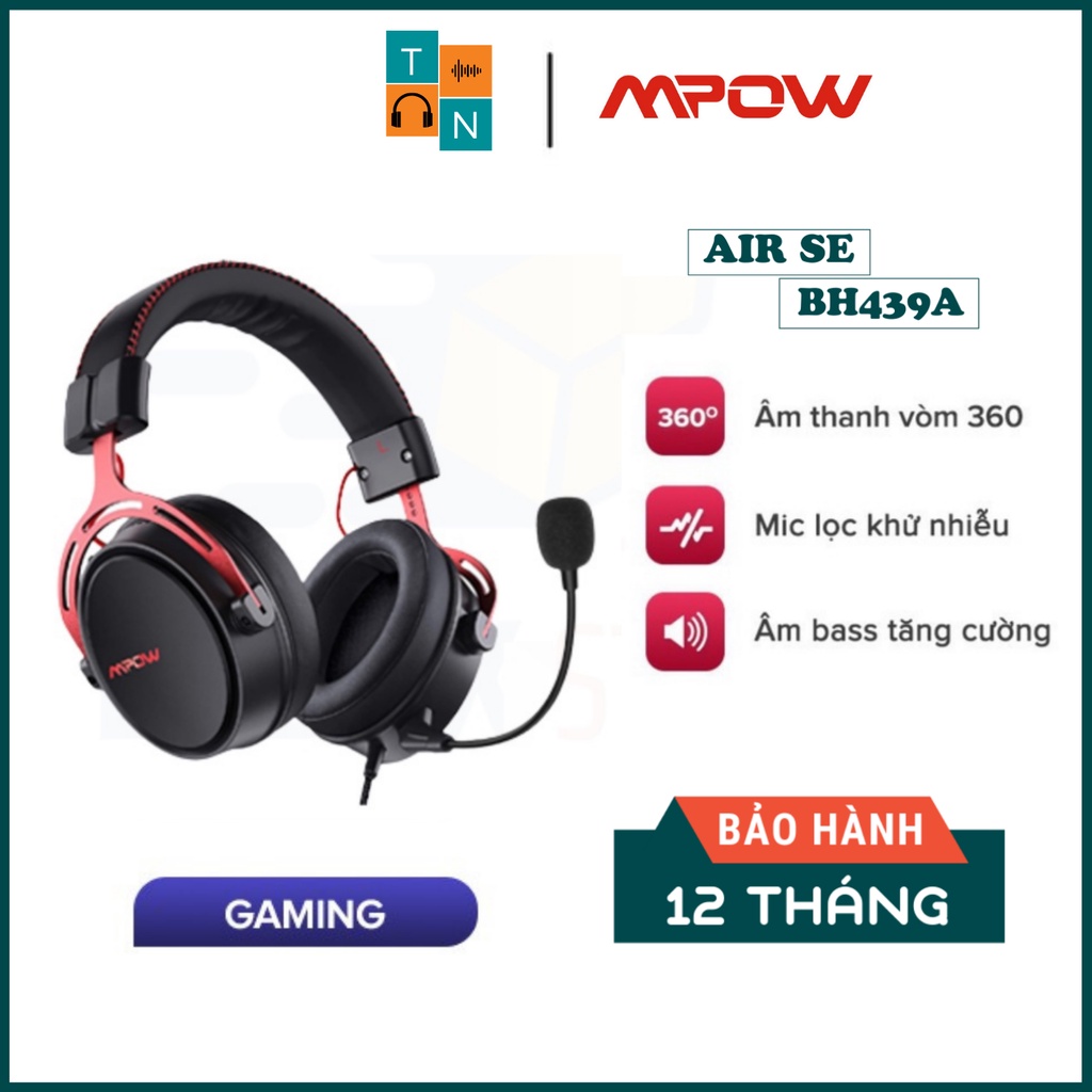 【Giao nhanh】Tai Nghe Gaming MPOW Air SE BH439A Âm Thanh Vòm 360 Độ, Bass Tăng Cường, Mic Chống ...