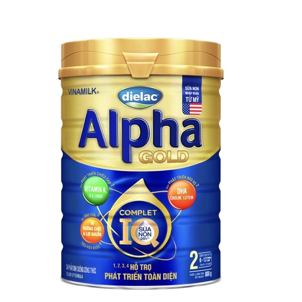 Dielac Alpha Gold IQ 2, 800g (6-12 tháng) | Shopee Việt Nam