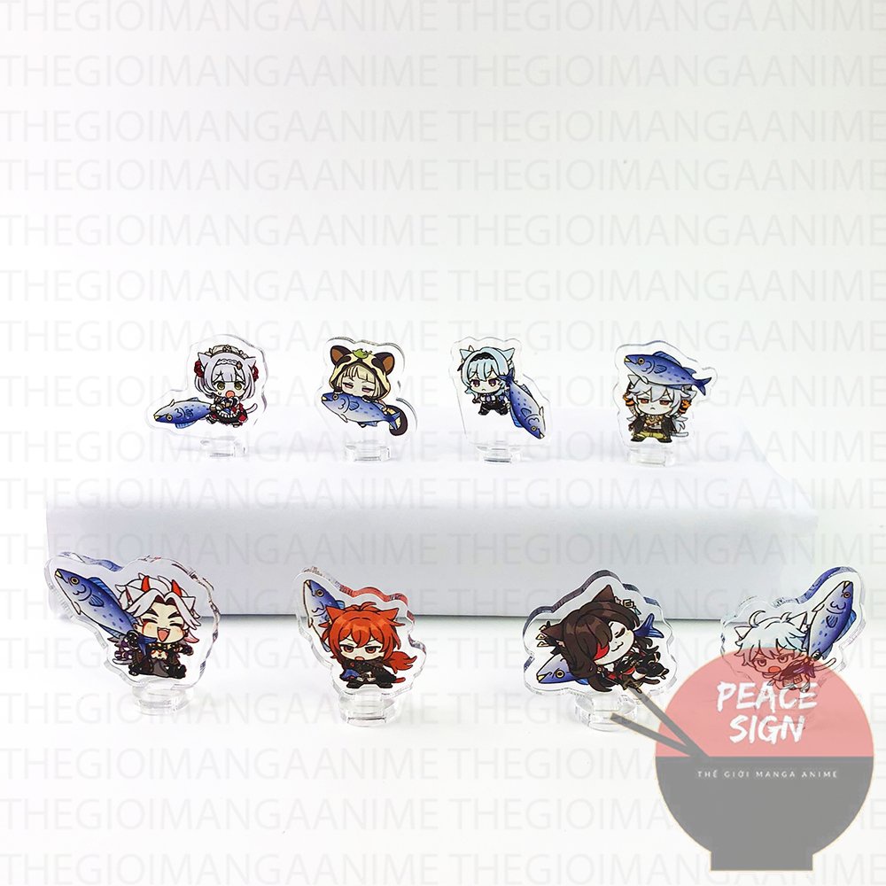 Standee mini GENSHIN IMPACT ver ÔM CÁ tượng acrylic anime game mica ...