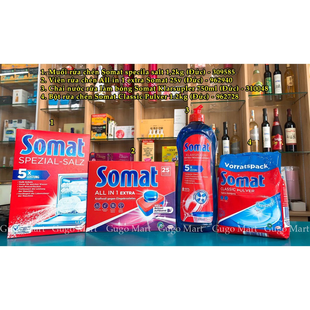 Muối Rửa Ly-Bát Somat Special Salt 1,2 Kg chuyên dùng Cho máy rửa bát ...