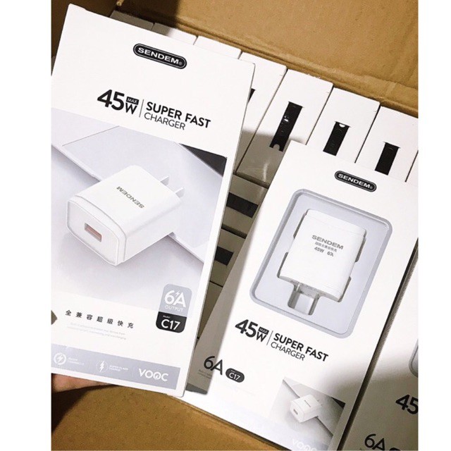 Củ sạc 45W 6A sạc siêu nhanh nhiều dòng máy C17 sendem P3-53 | Shopee ...