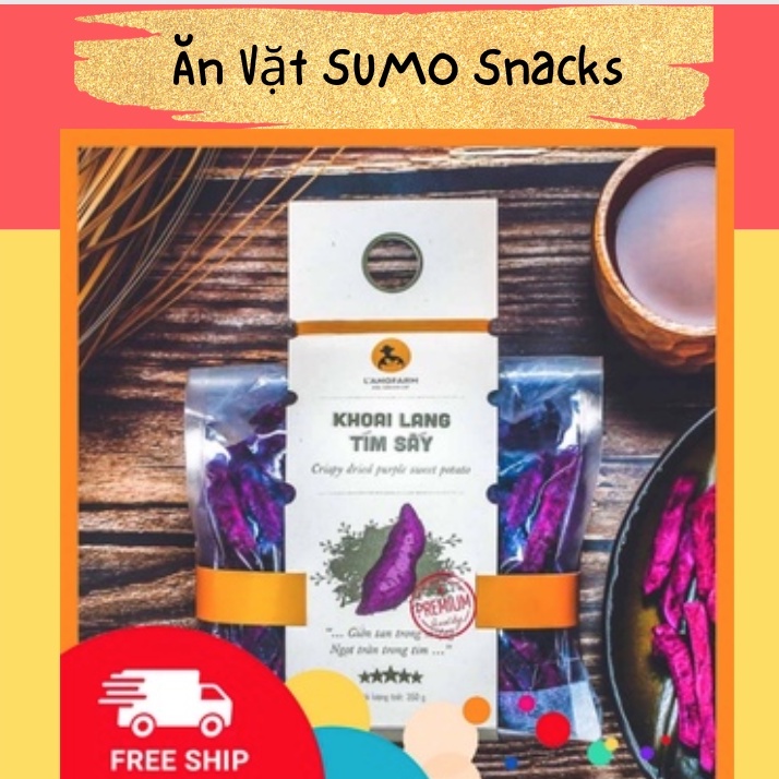 Khoai Lang Tím Sấy Mawashi Lang farm gói 350g-Ăn Vặt Sumo Snack | Shopee Việt Nam