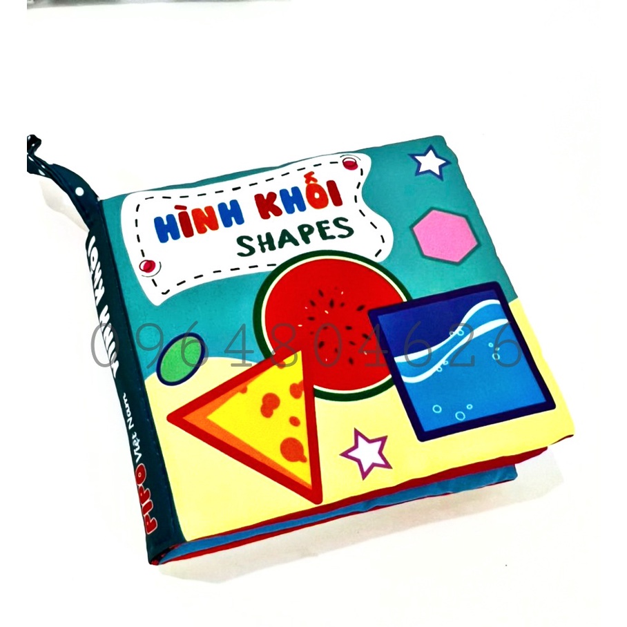 Sách vải cho bé sách tương tác kích thích thị giác cho trẻ sơ sinh 8 ...
