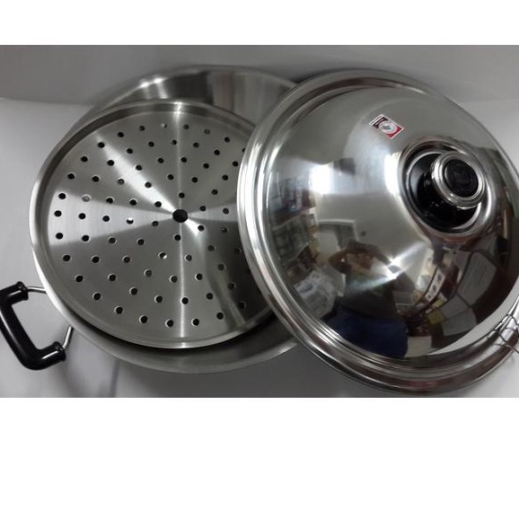 Chảo inox sâu lòng có vỉ hấp Zebra 42cm 176202. Hàng Zebra Thái Lan cao ...