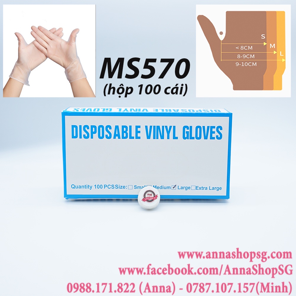 MS570 GĂNG TAY PVC ( hộp 100c) | Shopee Việt Nam