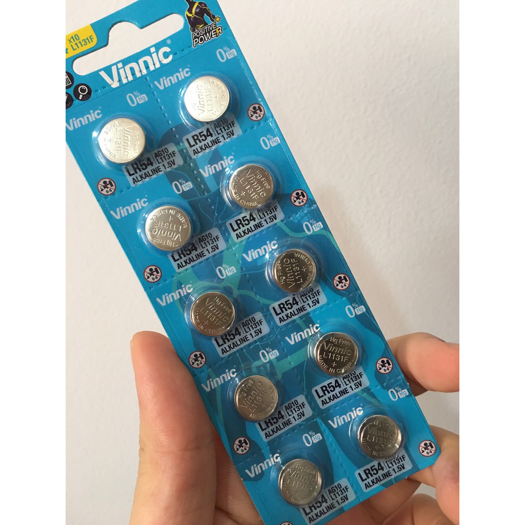 Vỉ 10 viên pin Alkaline AG10 LR1130 LR54 189 1131 1130 Hong Kong ...