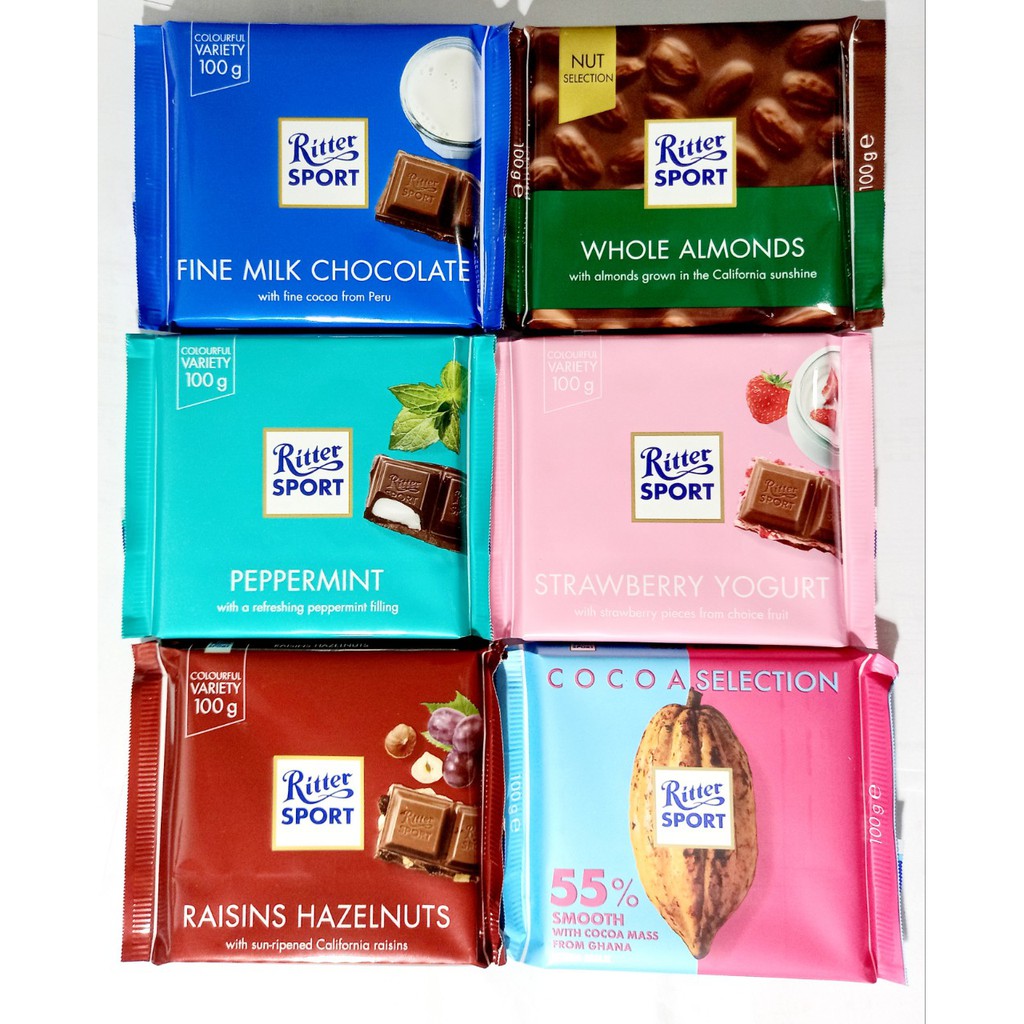 Socola Ritter Sport 100g hàng công ty nhập khẩu ĐỨC,hsd: T5/2025 ...