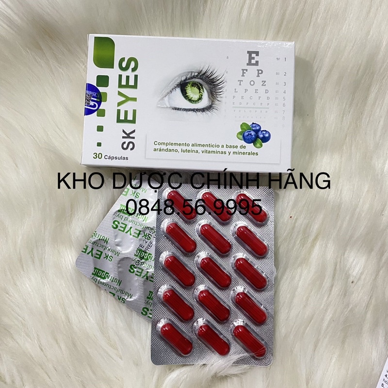 BỔ MẮT SK EYES hộp 30 viên nang -Tăng cường thị lực, bổ sung vitamin A ...
