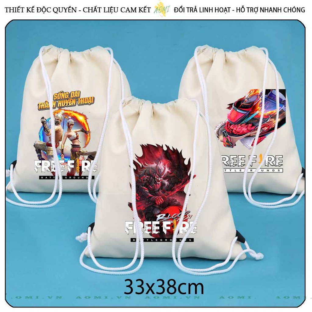BALO MINI free fire garena triệu tập DÂY RÚT ĐEO VAI 33x38cm NHỎ XINH ...