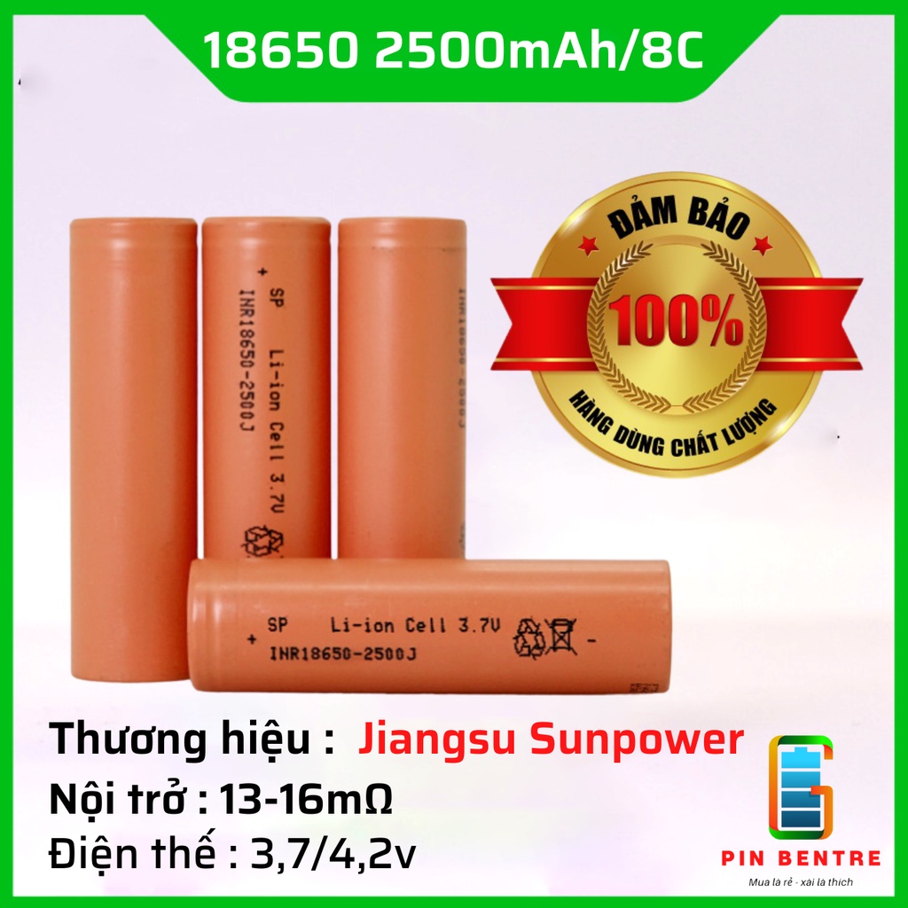 Cell Pin 18650 SP 2500mAh xả cao 20A chuyên dụng cụ cầm tay | Shopee ...