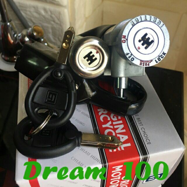 BỘ Ổ KHOÁ XE DREAM 100cc (6 CẠNH ĐIỆN VÀ YÊN) | Shopee Việt Nam