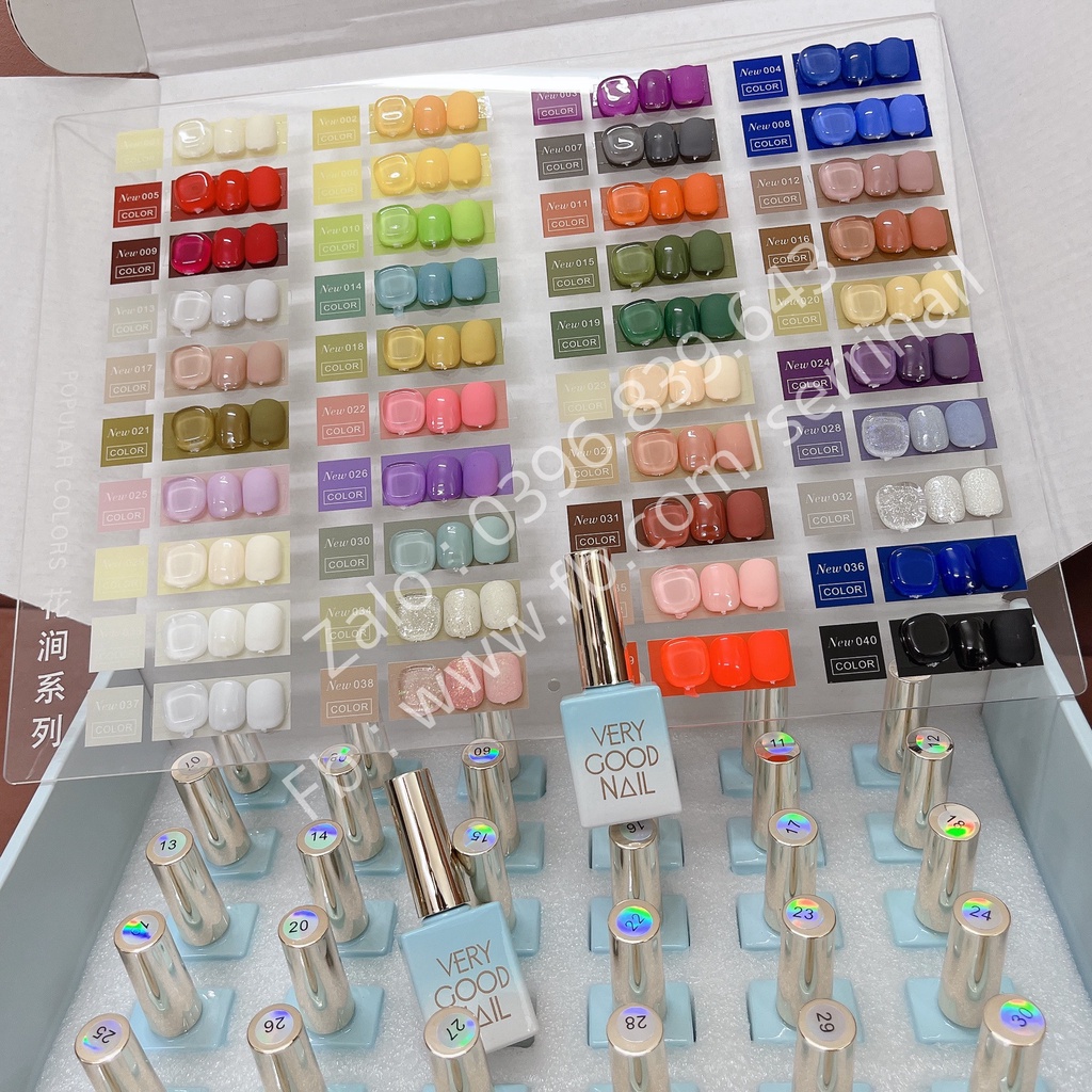 Set Sơn Gel 40 Màu Very Good Nail Tặng Kèm Bảng Màu - Base Top Chính ...