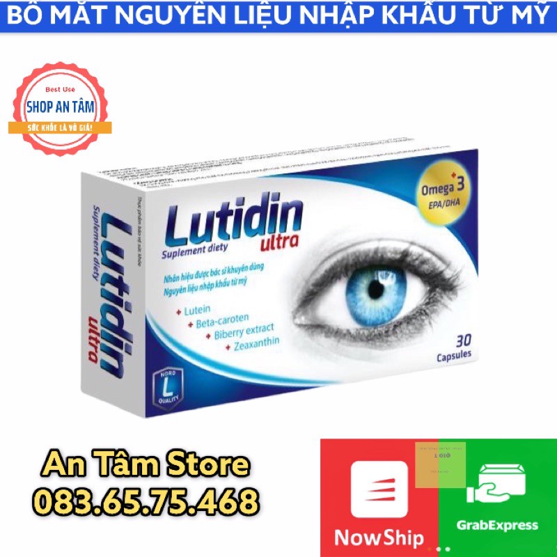 Lutidin Ultra Bổ sung dinh dưỡng cho mắt (10 viên/vỉ x 3 vỉ/hộp ...