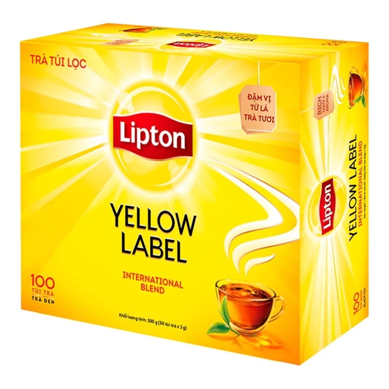 Trà Lipton Túi Lọc 100 gói - Trà Túi Lọc Nhãn Vàng 200g | Shopee Việt Nam