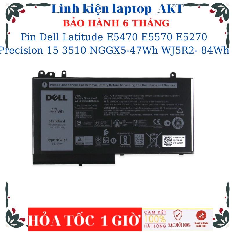[Pin zin]Laptop Dell Latitude E5470 E5570 E5270 Precision 15 3510 NGGX5 ...