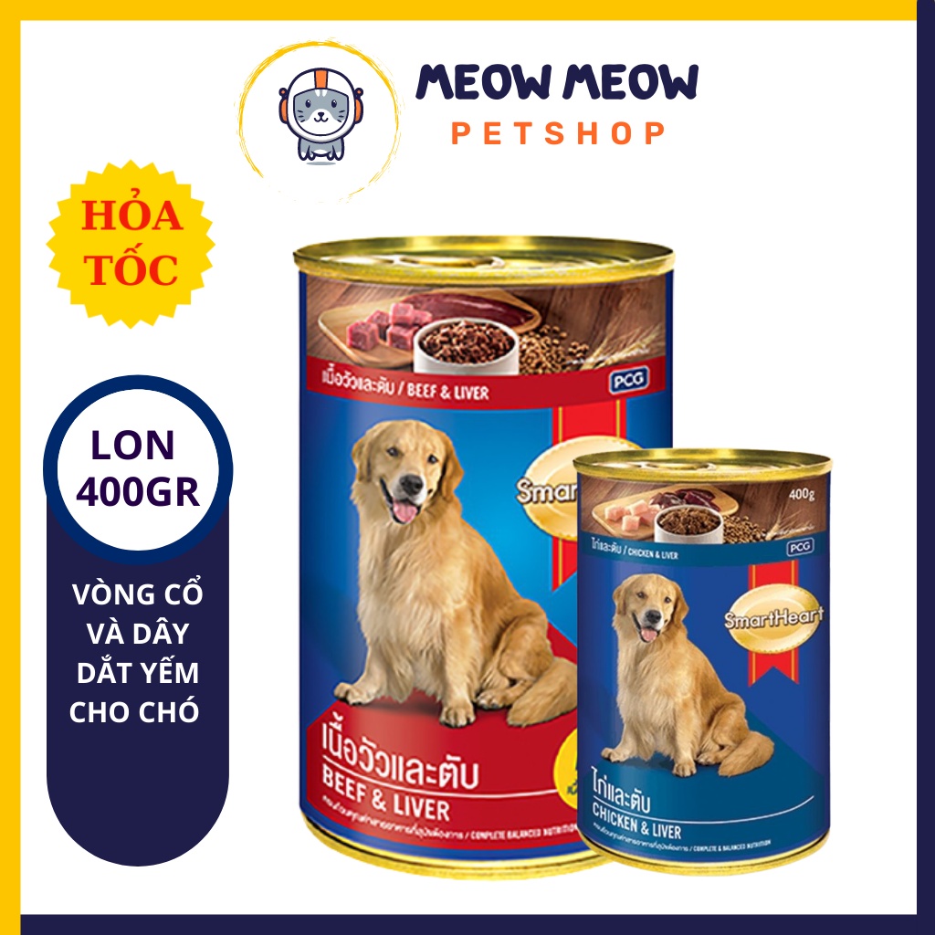 Pate cho chó SmartHeart | Lon 400gr | Pate dinh dưỡng vị gà và gan bò. | Shopee Việt Nam