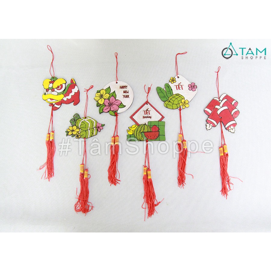 Phụ kiện treo Tết bằng gỗ vẽ tay ĐK10cm 6 kiểu T-PKTMD-71 TTTM | Shopee ...