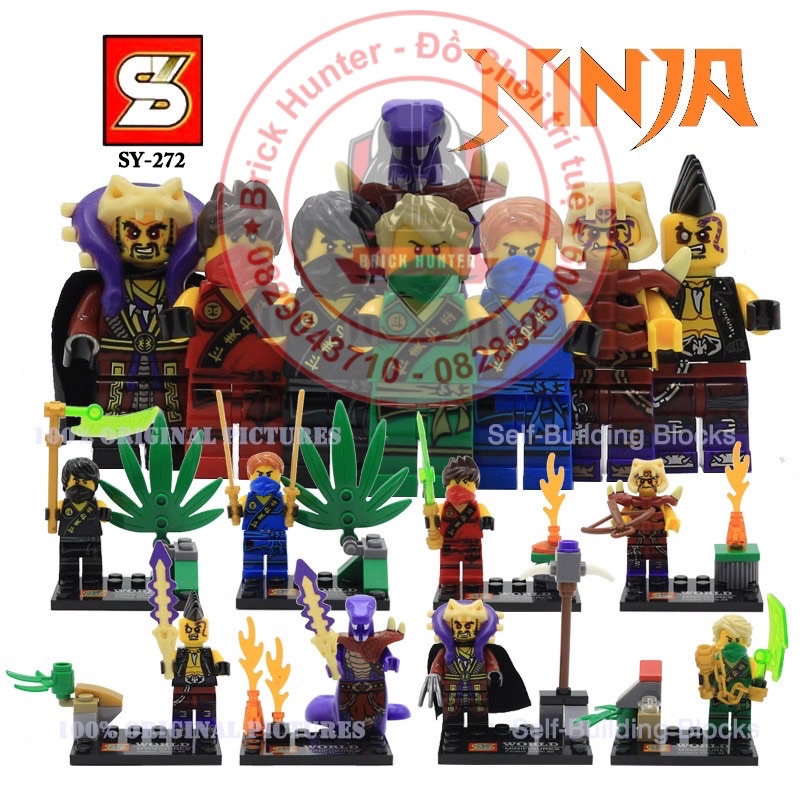 Xếp hình minifigures Ninjago SY 272 mô hình nhân vật Jay kai lloyd cold ...