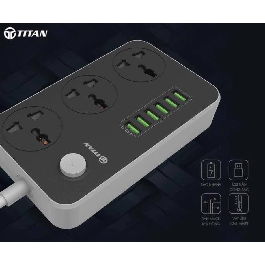 Ổ Cắm Điện - Ổ Điện thông minh TITAN 6 USB sạc nhanh 3.4A CD01 | Shopee ...