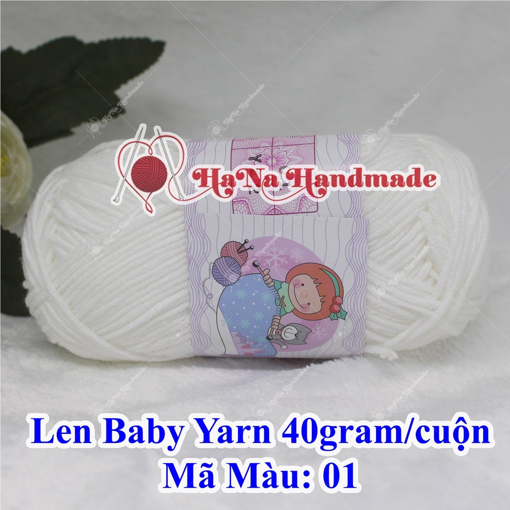 Len baby / Baby Yarn 40g/ cuộn ( Màu 1-50 ) | Shopee Việt Nam