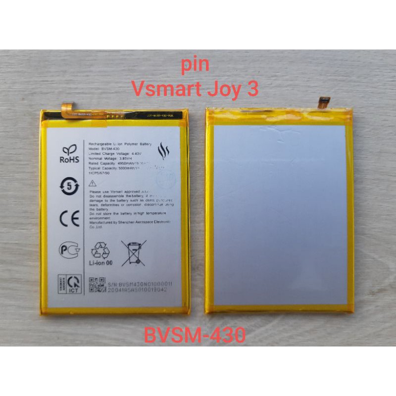 [chính hãng] Pin Vsmart Joy 3 , Vsmart Live 4 (V640) (mã pin BVSM-430 ...