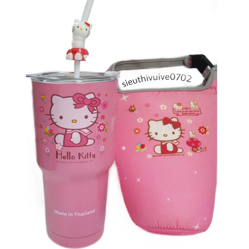 BỘ LY GIỮ NHIỆT HELLO KITTY HỒNG 900ML | Shopee Việt Nam