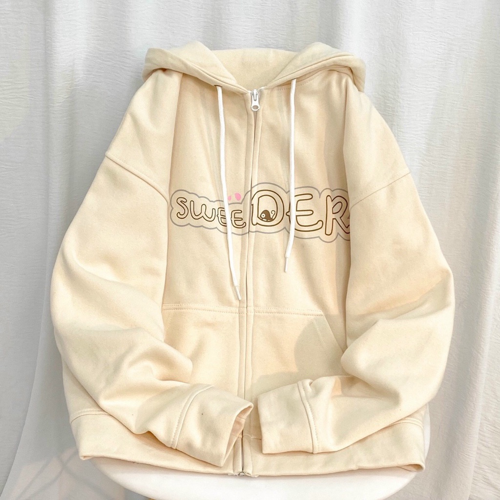 Áo Khoác Hoodie Zip SWD AND HOMMIES Form Rộng Vải Nỉ Bông Tay Dài Phong ...