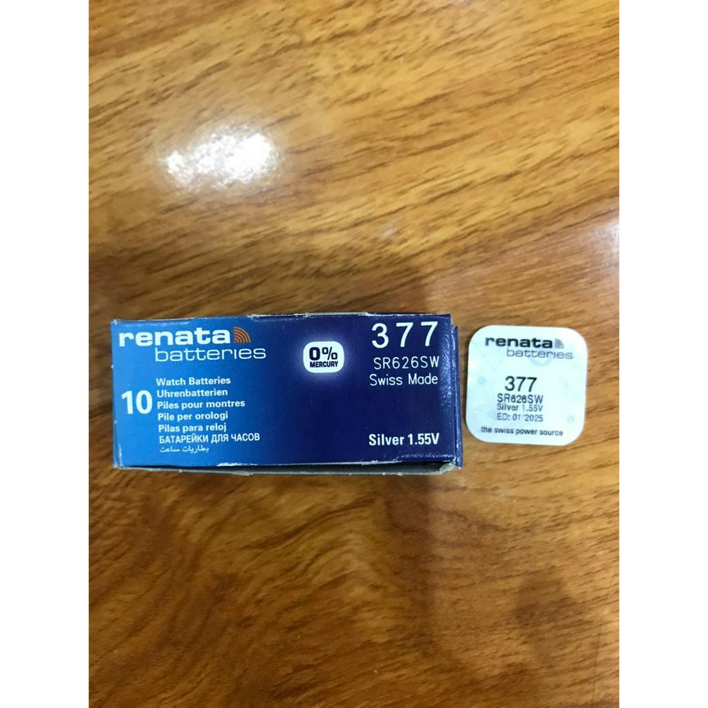 Viên pin đồng hồ Renata 377 SR626SW - Pin renata 626 - 377 vỉ 1 viên ...