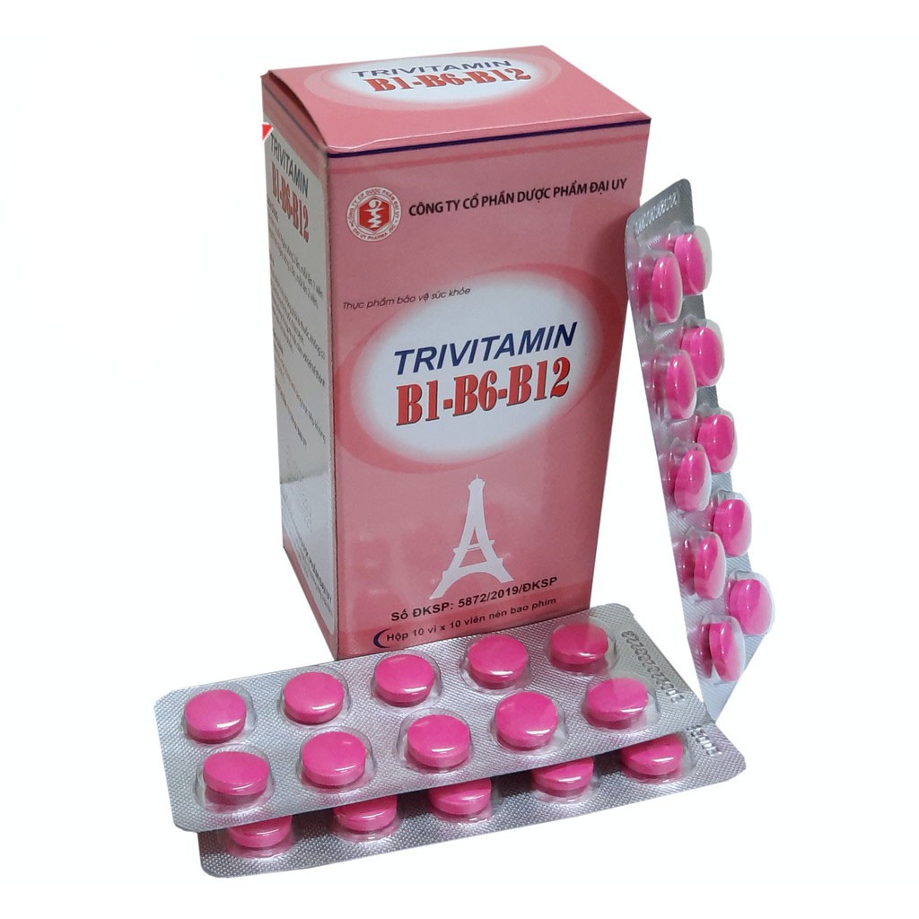 Trivitamin 3B hộp 100 viên nén - Bổ sung vitamin B1- B6 - B12 mẫu mới ...