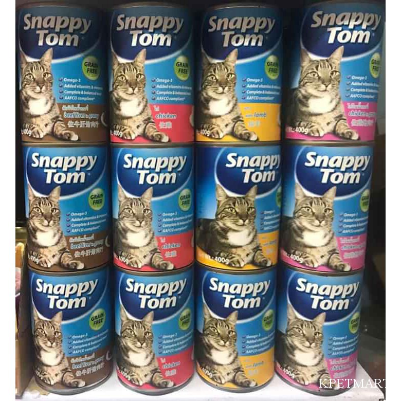 Combo 12 Lon Pate Cho Mèo Snappy Tom (12 X400G) - Thức Ăn Cho Mèo Dạng Pate, Xốt Đóng Hộp ...